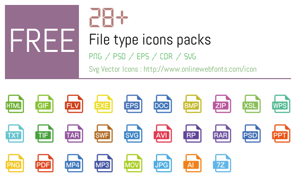 +28 File type Icons Packs Free Downloads - OnlineWebFonts.COM
