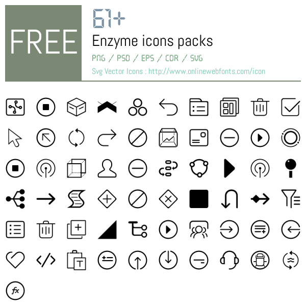 +61 Enzyme Icons Packs Free Downloads - OnlineWebFonts.COM