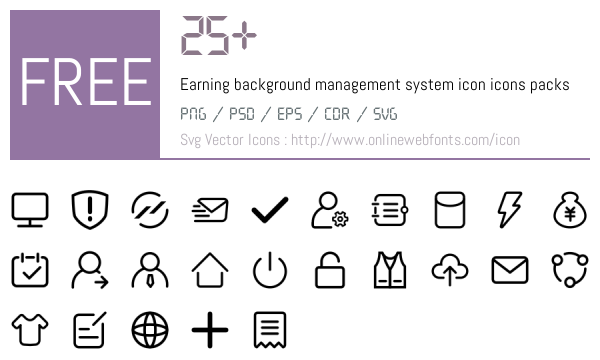 +25 Earning background management system icon Icons Packs Free ...