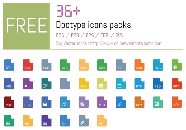 +36 Doctype Icons Packs Free Downloads - OnlineWebFonts.COM