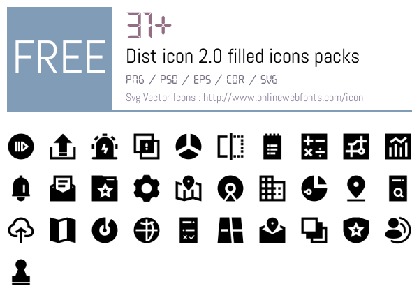 +31 Dist icon 2.0 filled Icons Packs Free Downloads - OnlineWebFonts.COM