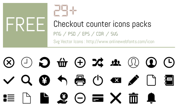 +29 Checkout counter Icons Packs Free Downloads - OnlineWebFonts.COM