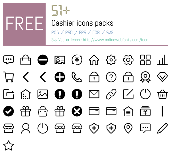 +51 Cashier Icons Packs Free Downloads - OnlineWebFonts.COM