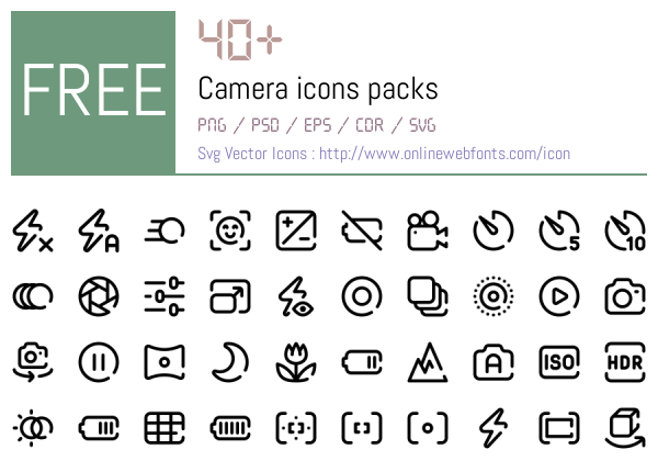 +40 Camera Icons Packs Free Downloads - OnlineWebFonts.COM