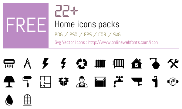 +22 Home Icons Packs Free Downloads - OnlineWebFonts.COM