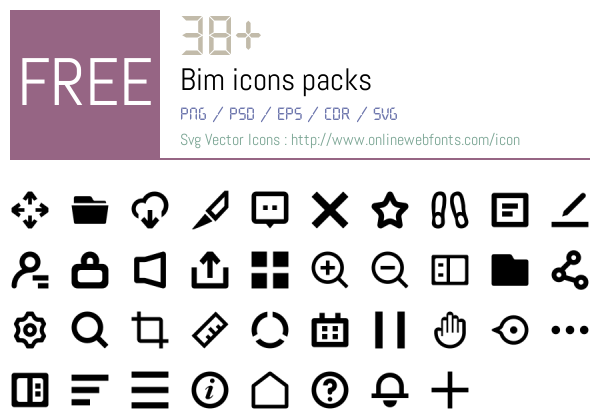+38 Bim Icons Packs Free Downloads - OnlineWebFonts.COM