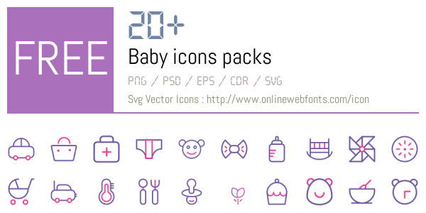 +20 Baby Icons Packs Free Downloads - OnlineWebFonts.COM