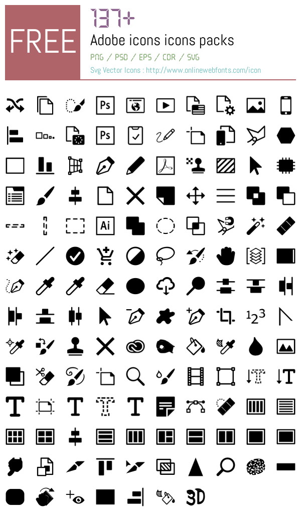 +137 Adobe icons Icons Packs Free Downloads - OnlineWebFonts.COM