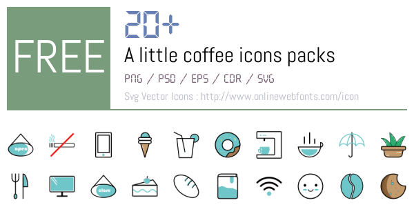 +20 A little coffee Icons Packs Free Downloads - OnlineWebFonts.COM
