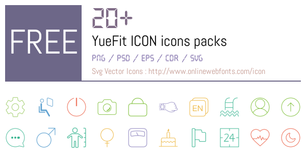 +20 YueFit ICON Icons Packs Free Downloads - OnlineWebFonts.COM