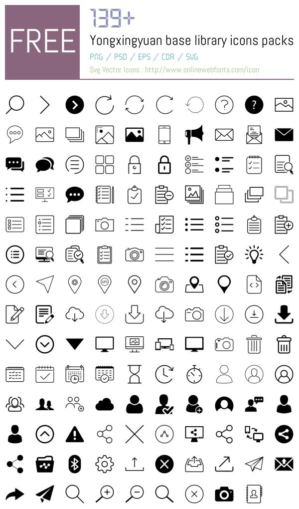 +139 Yongxingyuan base library Icons Packs Free Downloads - OnlineWebFonts.COM