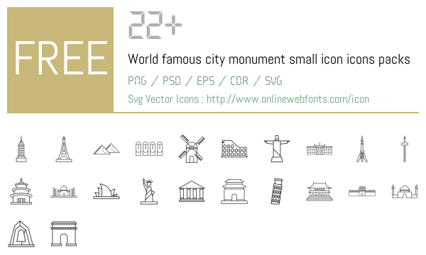 +22 World famous city monument small icon Icons Packs Free Downloads ...