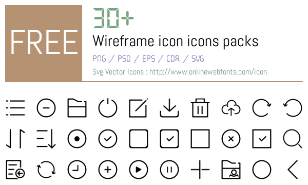 +30 Wireframe icon Icons Packs Free Downloads - OnlineWebFonts.COM