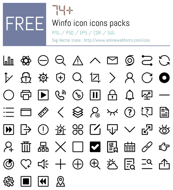 +74 Winfo icon Icons Packs Free Downloads - OnlineWebFonts.COM