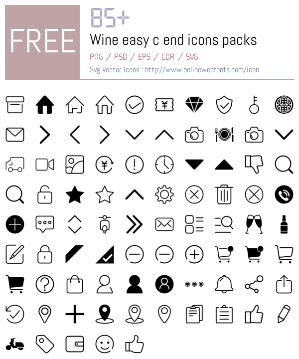 +85 Wine easy c end Icons Packs Free Downloads - OnlineWebFonts.COM