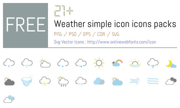 +21 Weather simple icon Icons Packs Free Downloads - OnlineWebFonts.COM