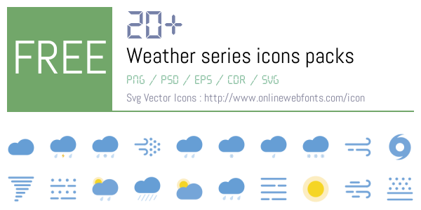 +20 Weather series Icons Packs Free Downloads - OnlineWebFonts.COM