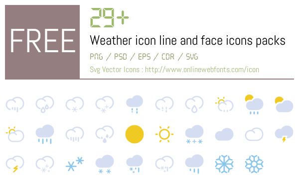 +29 Weather icon line and face Icons Packs Free Downloads ...