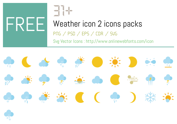 +31 Weather icon 2 Icons Packs Free Downloads - OnlineWebFonts.COM