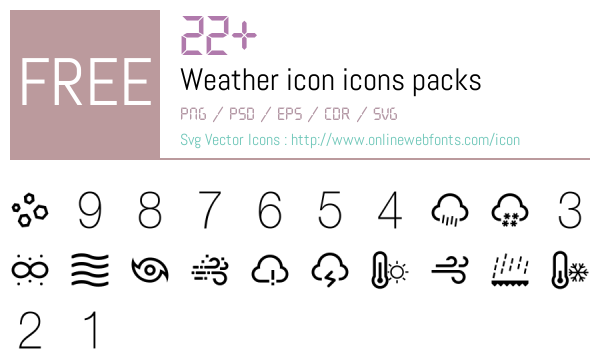 +22 Weather icon Icons Packs Free Downloads - OnlineWebFonts.COM
