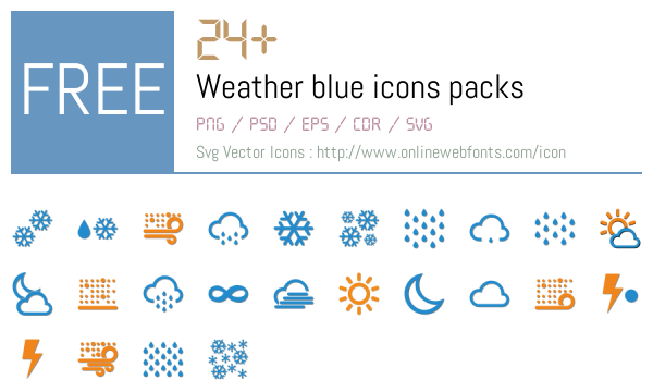+24 Weather blue Icons Packs Free Downloads - OnlineWebFonts.COM