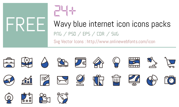 +24 Wavy blue internet icon Icons Packs Free Downloads - OnlineWebFonts.COM