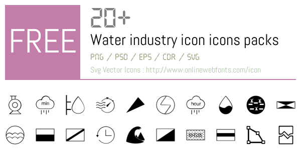 +20 Water industry icon Icons Packs Free Downloads - OnlineWebFonts.COM