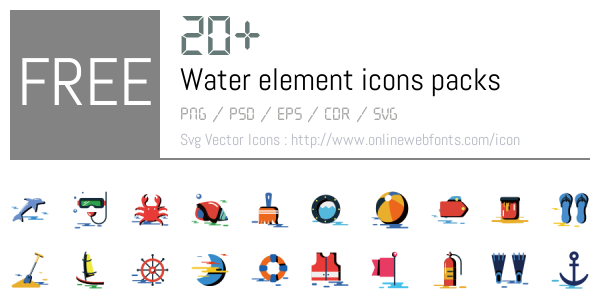 +20 Water element Icons Packs Free Downloads - OnlineWebFonts.COM