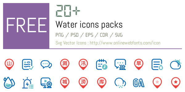 +20 Water Icons Packs Free Downloads - OnlineWebFonts.COM