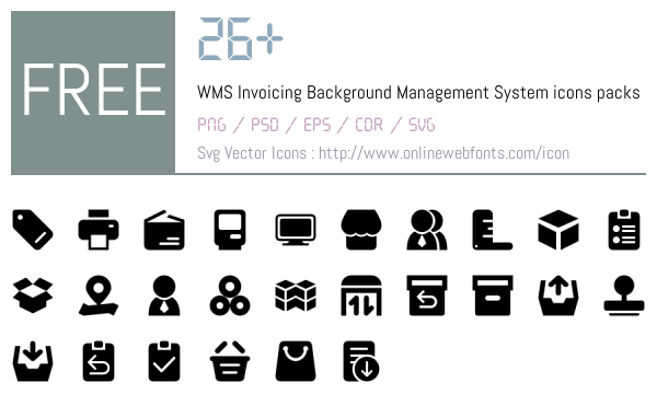 +26 WMS Invoicing Background Management System Icons Packs Free ...