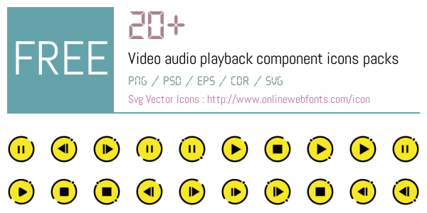 +20 Video audio playback component Icons Packs Free Downloads ...