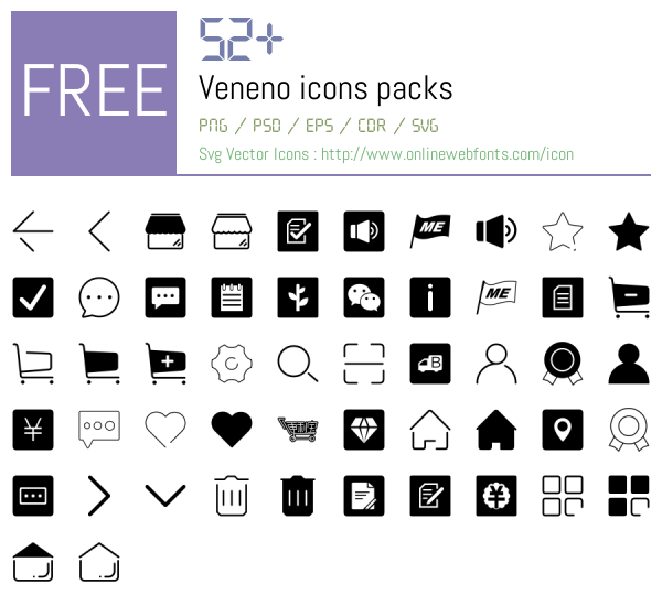 +52 Veneno Icons Packs Free Downloads - OnlineWebFonts.COM