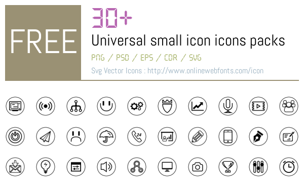 +30 Universal small icon Icons Packs Free Downloads - OnlineWebFonts.COM