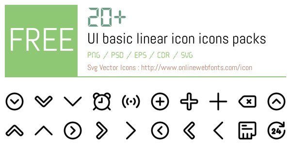 +20 UI basic linear icon Icons Packs Free Downloads - OnlineWebFonts.COM