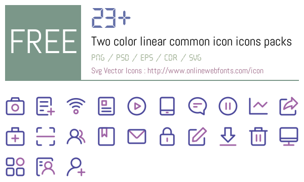 +23 Two color linear common icon Icons Packs Free Downloads ...