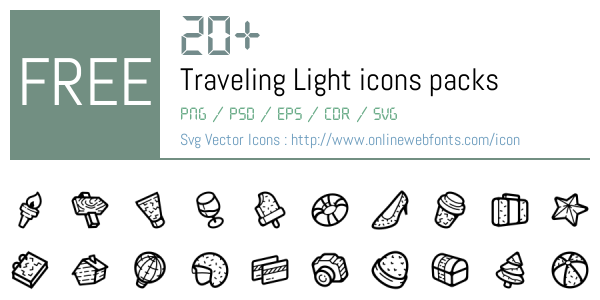 +20 Traveling Light Icons Packs Free Downloads - OnlineWebFonts.COM