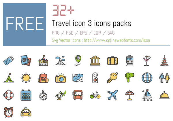 +32 Travel icon 3 Icons Packs Free Downloads - OnlineWebFonts.COM