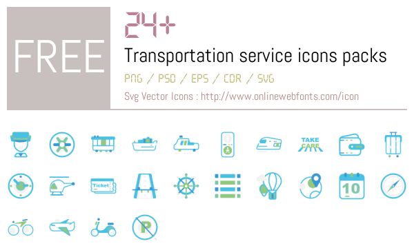 +24 Transportation service Icons Packs Free Downloads - OnlineWebFonts.COM