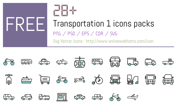 +28 Transportation 1 Icons Packs Free Downloads - OnlineWebFonts.COM