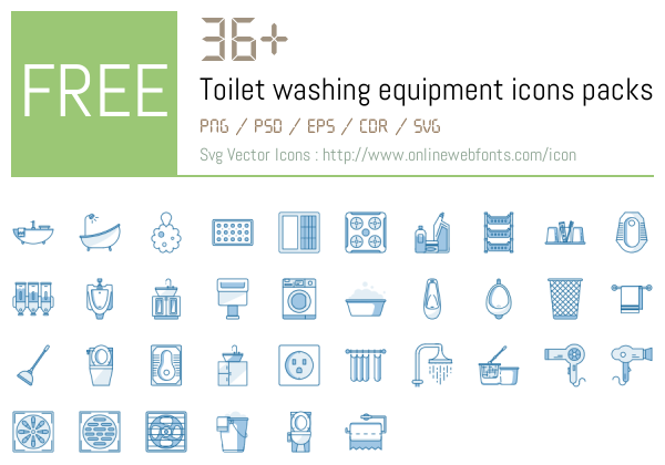 +36 Toilet washing equipment Icons Packs Free Downloads ...