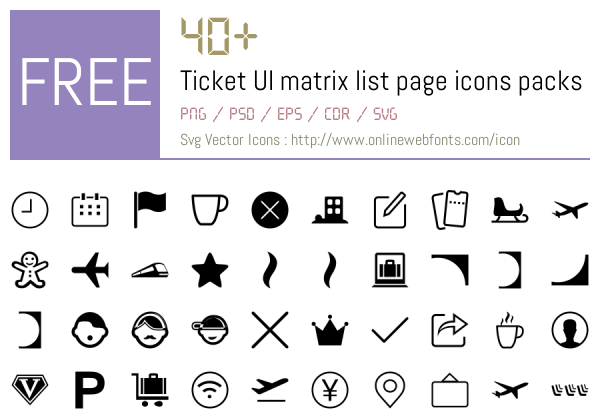 +40 Ticket UI matrix list page Icons Packs Free Downloads ...