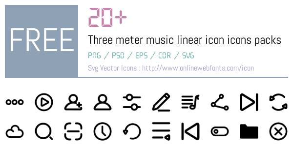 +20 Three meter music linear icon Icons Packs Free Downloads ...