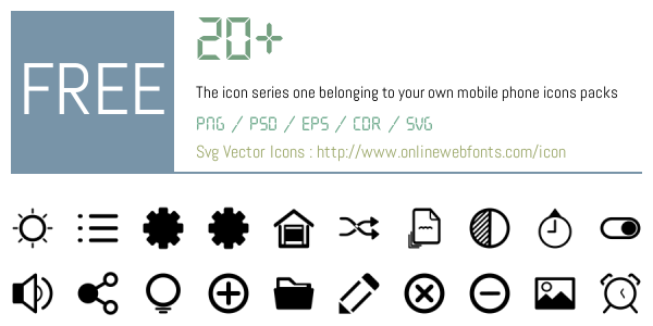 +20 The icon series one belonging to your own mobile phone Icons Packs ...