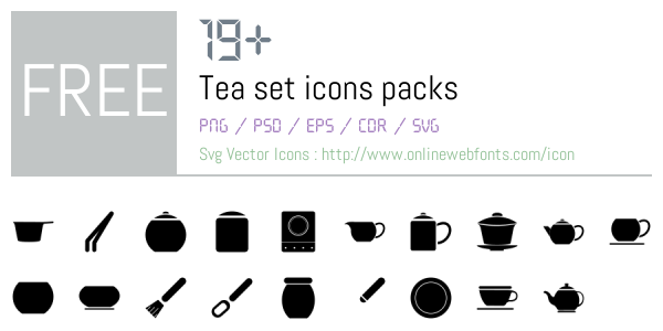 +19 Tea set Icons Packs Free Downloads - OnlineWebFonts.COM