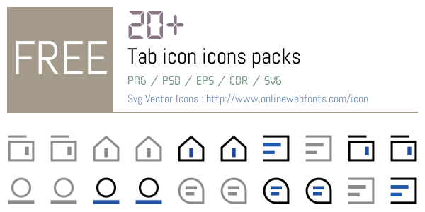 +20 Tab icon Icons Packs Free Downloads - OnlineWebFonts.COM