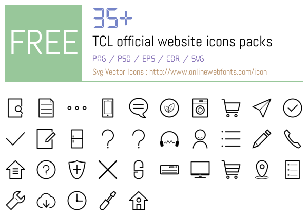 +35 TCL official website Icons Packs Free Downloads - OnlineWebFonts.COM