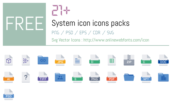 +21 System icon Icons Packs Free Downloads - OnlineWebFonts.COM