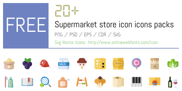 +20 Supermarket store icon Icons Packs Free Downloads - OnlineWebFonts.COM