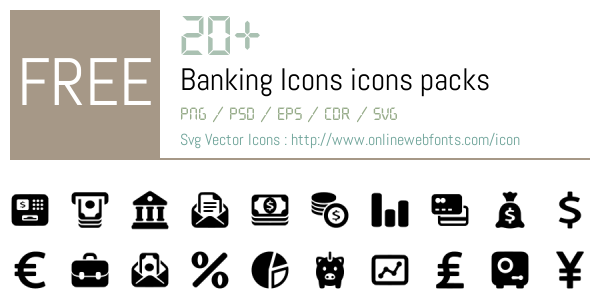 +20 Banking Icons Icons Packs Free Downloads - OnlineWebFonts.COM