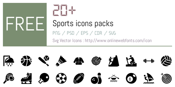 +20 Sports Icons Packs Free Downloads - OnlineWebFonts.COM